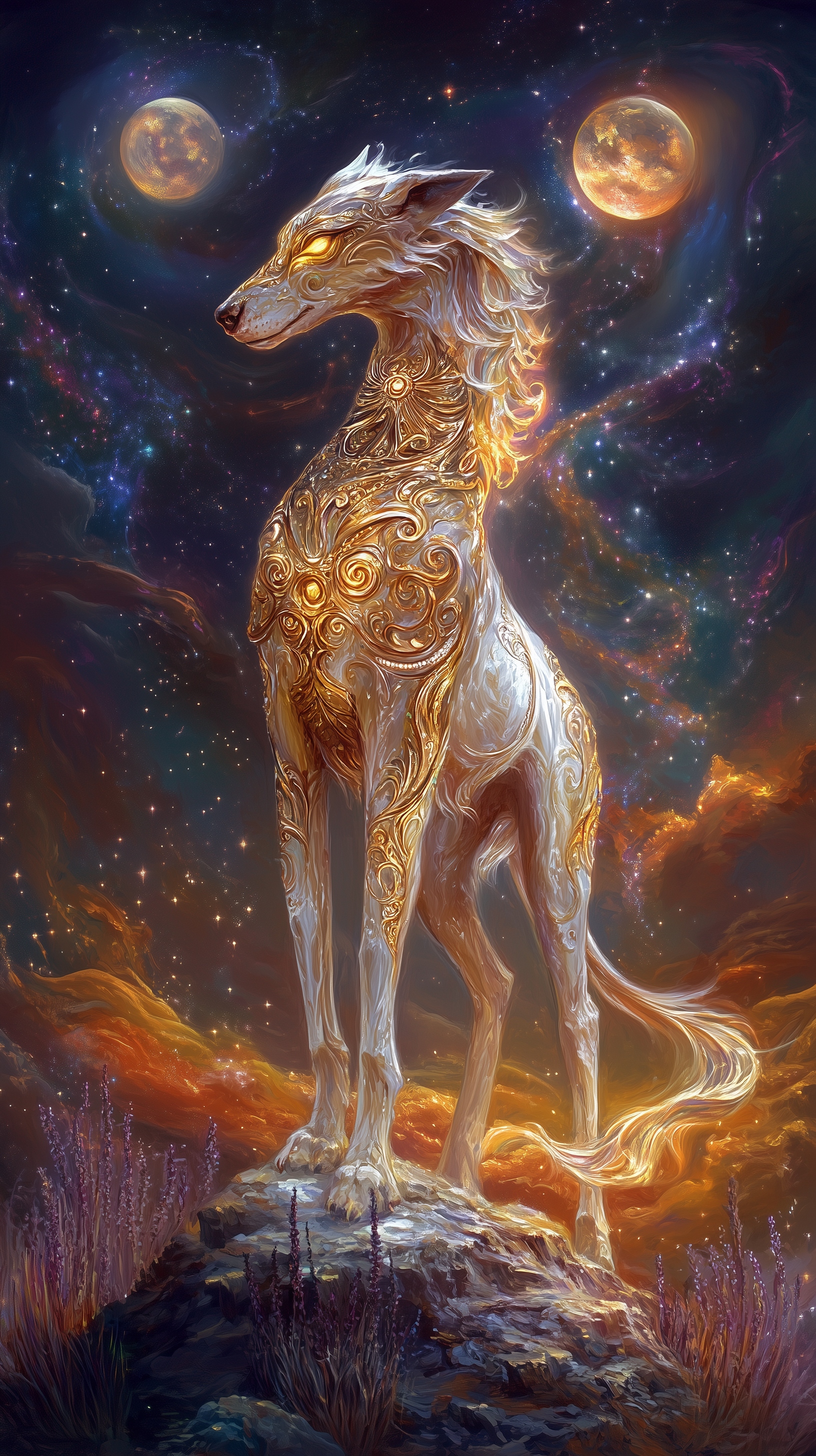 Monster, Celestial Dog: Guardian Of The Starlit Realms | Fantasy I Sci ...