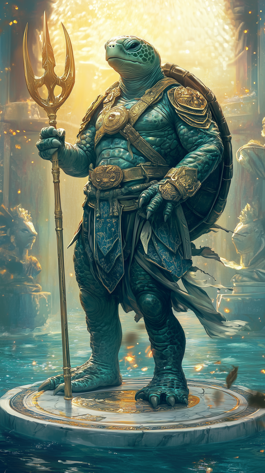 Monster Agathion, Chelonidal: The Celestial Turtle Guardian | Fantasy I ...