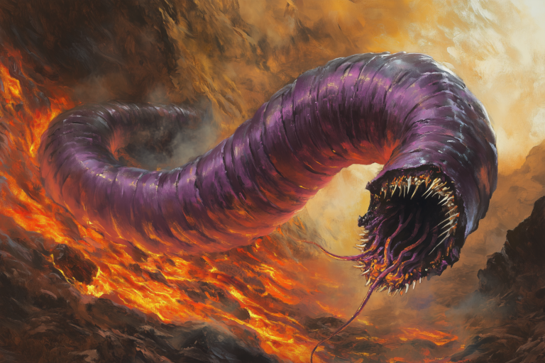 Monster, Purple Worm (Terichik): A Monstrous Burrower Of The Deep ...