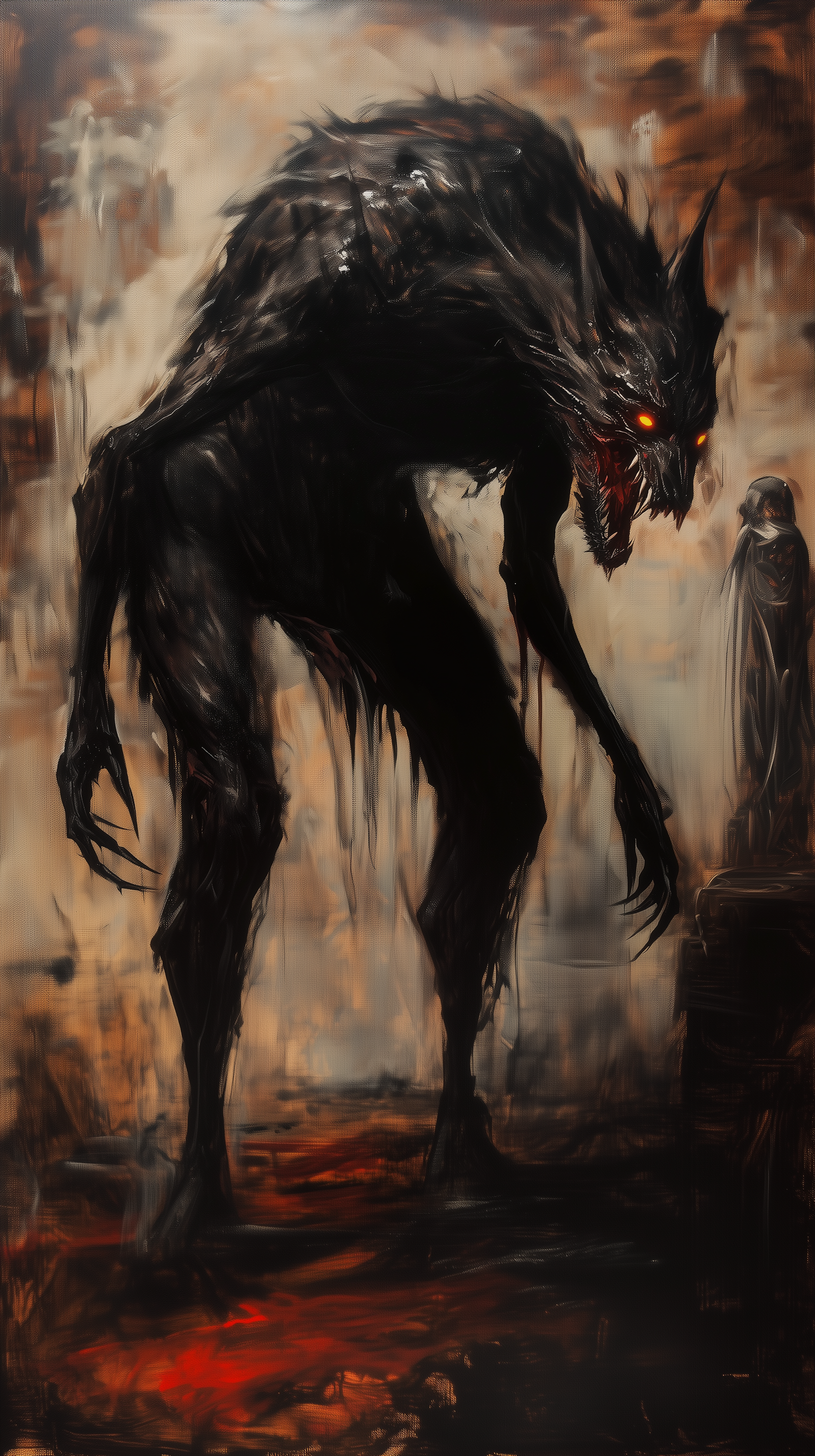 Monster, Daemon, Meladaemon, Harbinger Of Famine's Hunger | Fantasy I ...