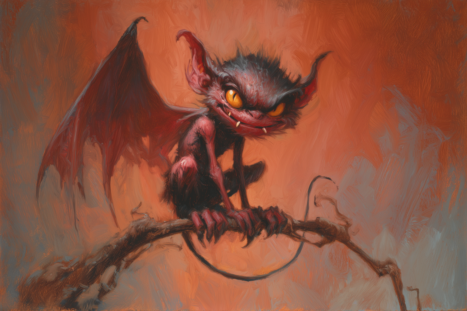 Monster, “Infernal Trickster: The Mischievous Imp Of Shadow And Flame ...